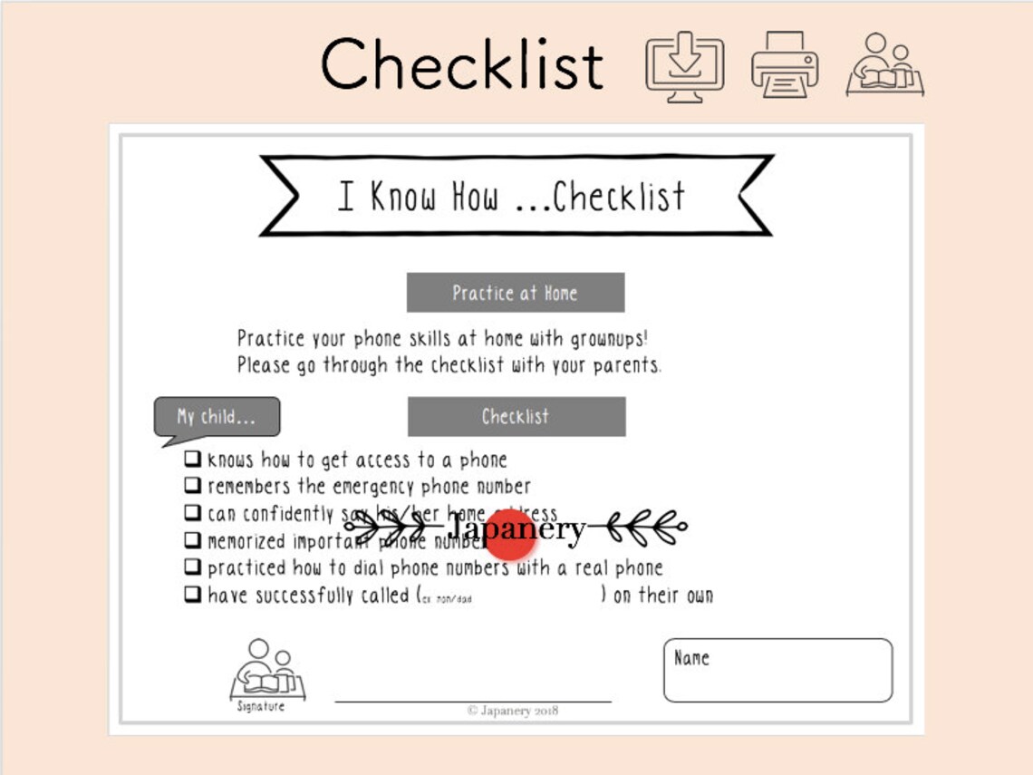 All About Me: I Know My Address and Phone Numbers Safety | Etsy
