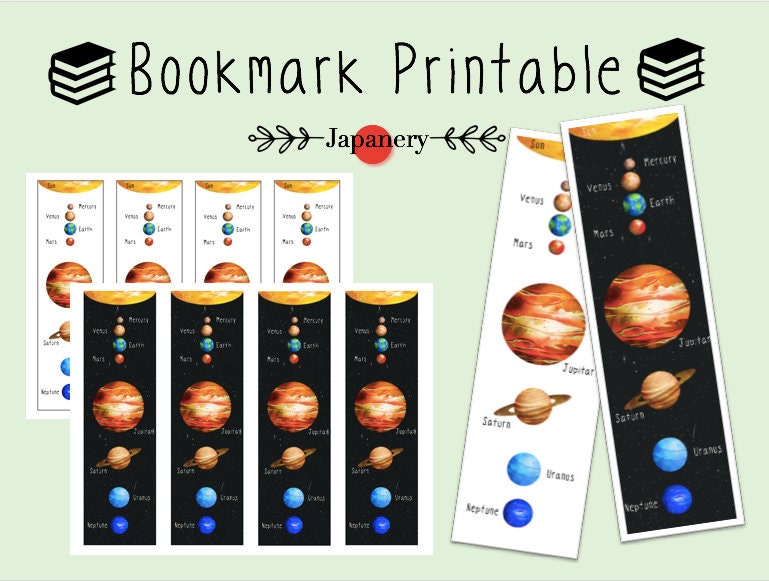 Bookmarks [solar System/planets] Printables - Etsy