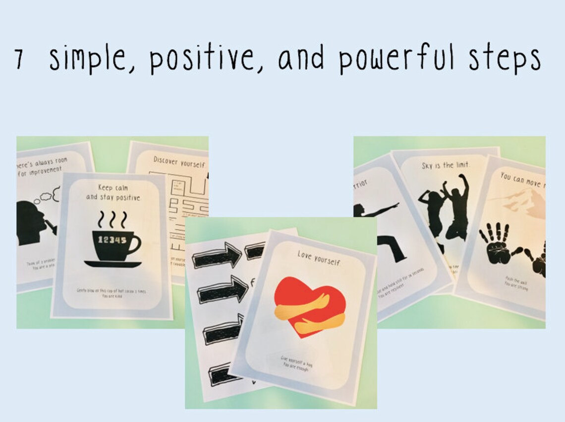 Calm Down Corner, Zen Wall, Positive Wall, 7 Steps Encouragement ...