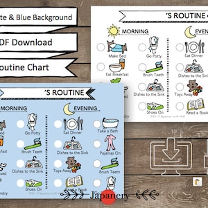 Kids Chore/ Routine Chart: Morning and Evening - Etsy