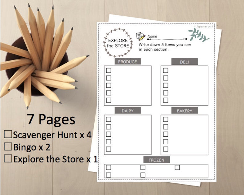 Scavenger Hunt & Bingo grocery Store Shopping - Etsy