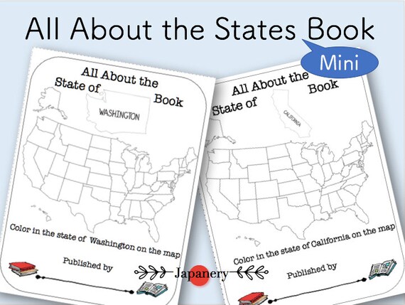 All About the States Mini Book 50 States | Etsy