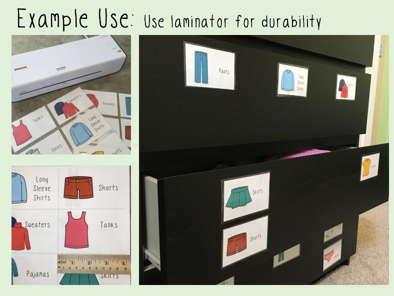 EDITABLE Clothing Labels [closet Organization] Practical Life Skill ...