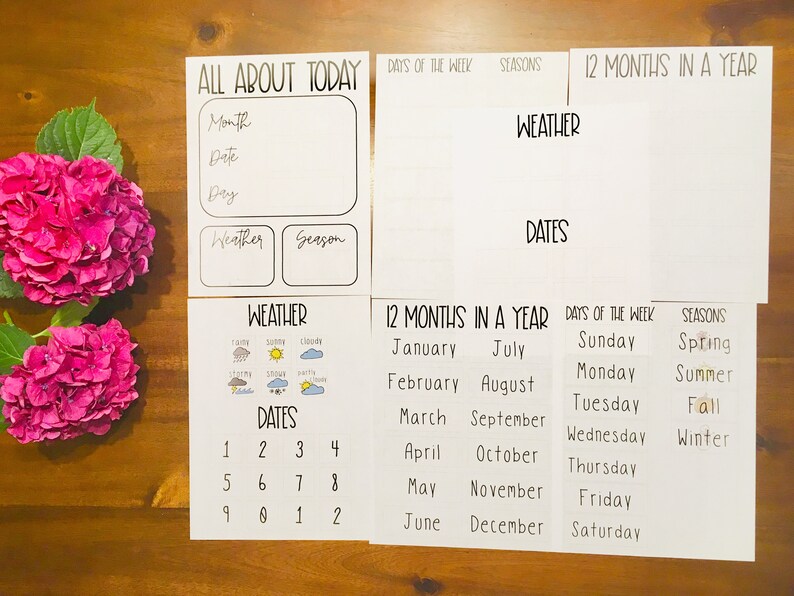 All About Today Circle Time Calendar Board Chart Printable - Etsy