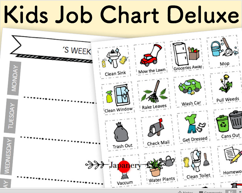 Kids Chore Routine Chart Deluxe DIY Set printable Daily | Etsy