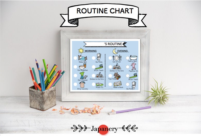 Kids Chore/ Routine Chart: Morning and Evening - Etsy