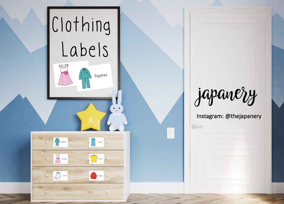 EDITABLE Clothing Labels [closet Organization] Practical Life Skill ...