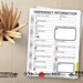 Daycare Daily Report Log Form/ Emergency Contact Form/ Daycare Starter ...