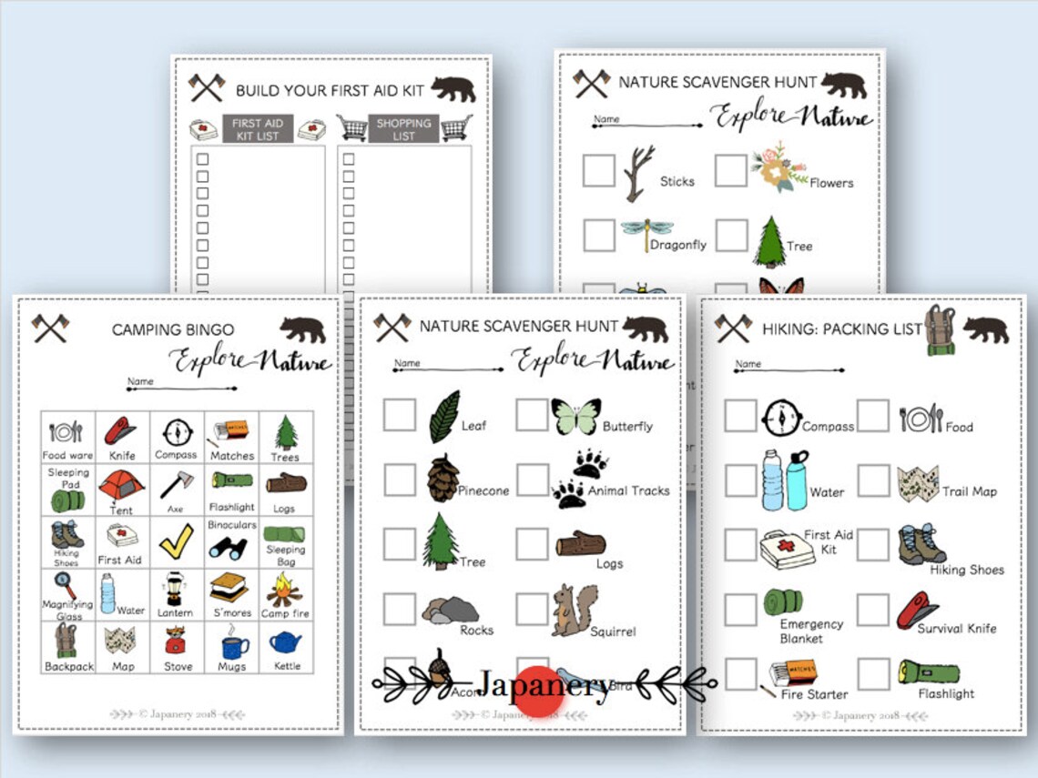 Explore Nature Kids Journal Printable: Camping, Hiking, & Nature Walk ...