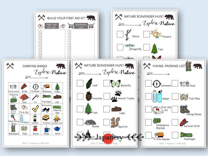 Explore Nature Kids Journal Printable: Camping, Hiking, & Nature Walk ...