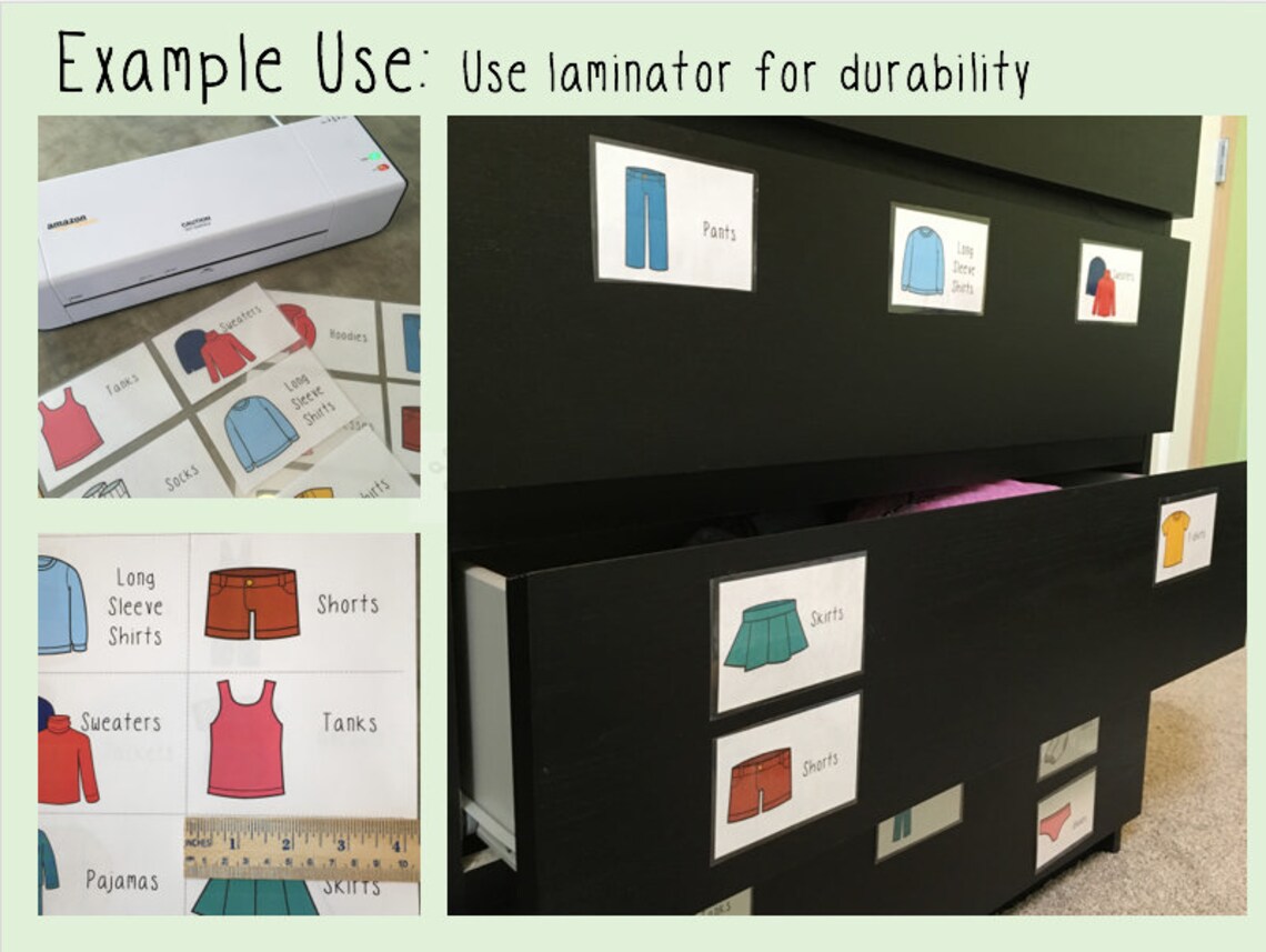 Clothing Labels closet Organization Practical Life Skill Montessori ...