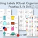 Clothing Labels closet Organization Practical Life Skill | Etsy