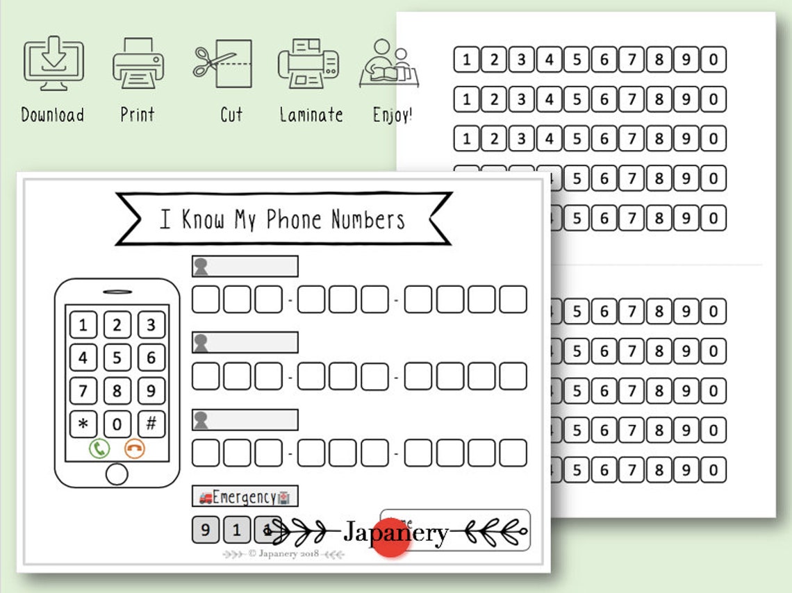 All About Me: I Know My Address and Phone Numbers [safety Unit] - Etsy
