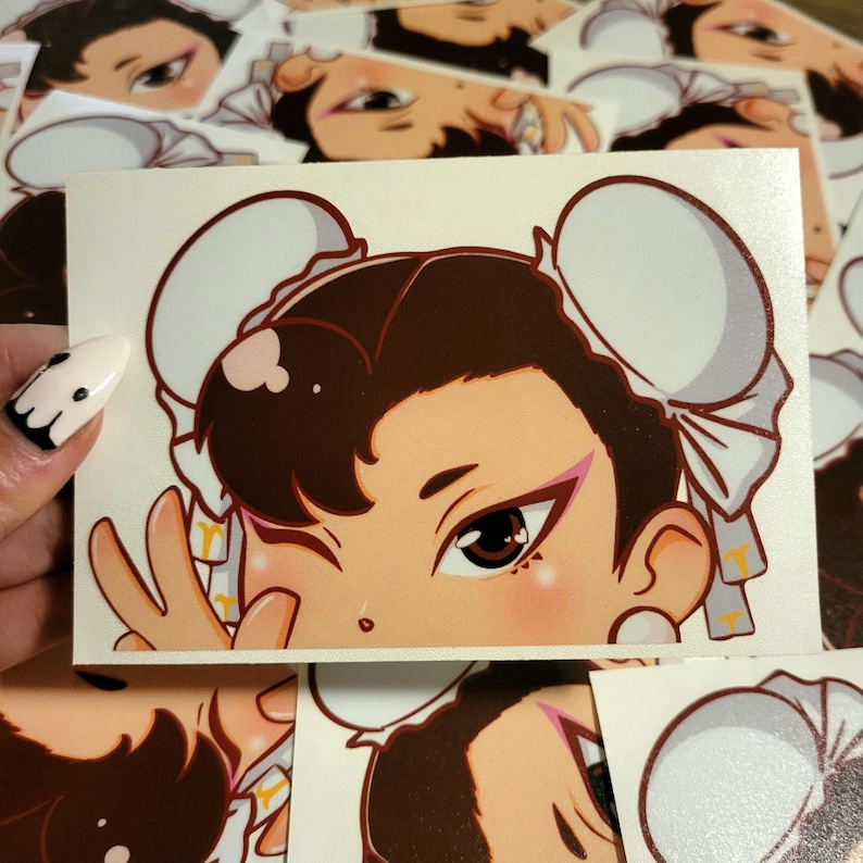 Street Fighter Chun Li & Juri Han Peeker Decal Sticker - Etsy