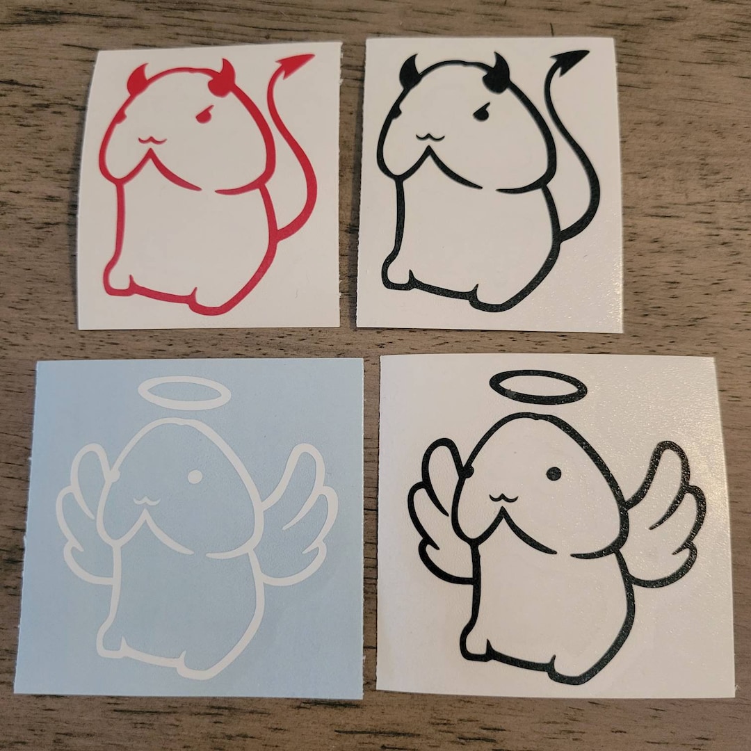 Angel & Devil Ding Ding Kawaii Cute Vinyl Car Decal - Etsy