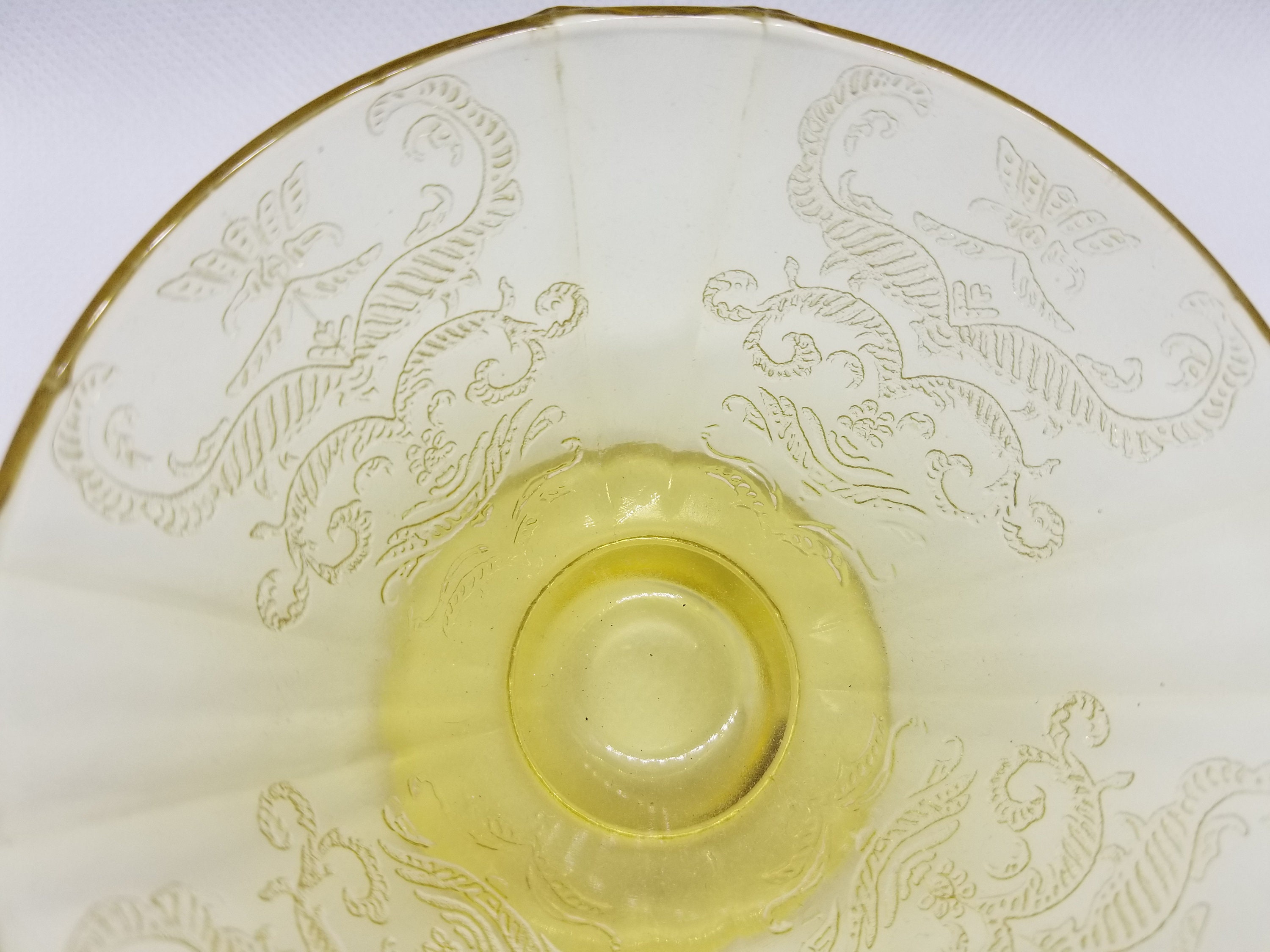 Madrid Pattern Depression Glass Fruit Bowls - Etsy