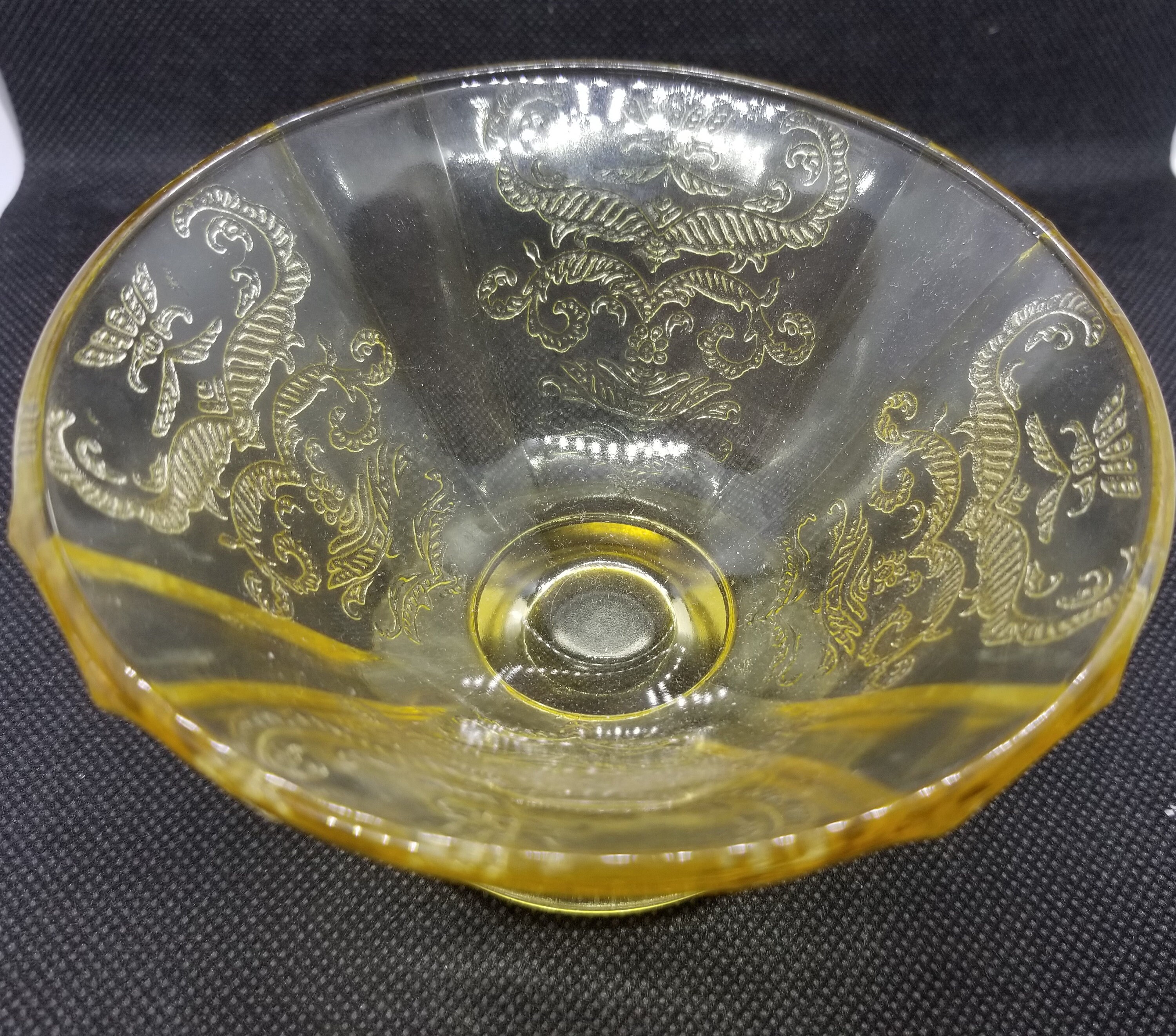 Madrid Pattern Depression Glass Fruit Bowls - Etsy