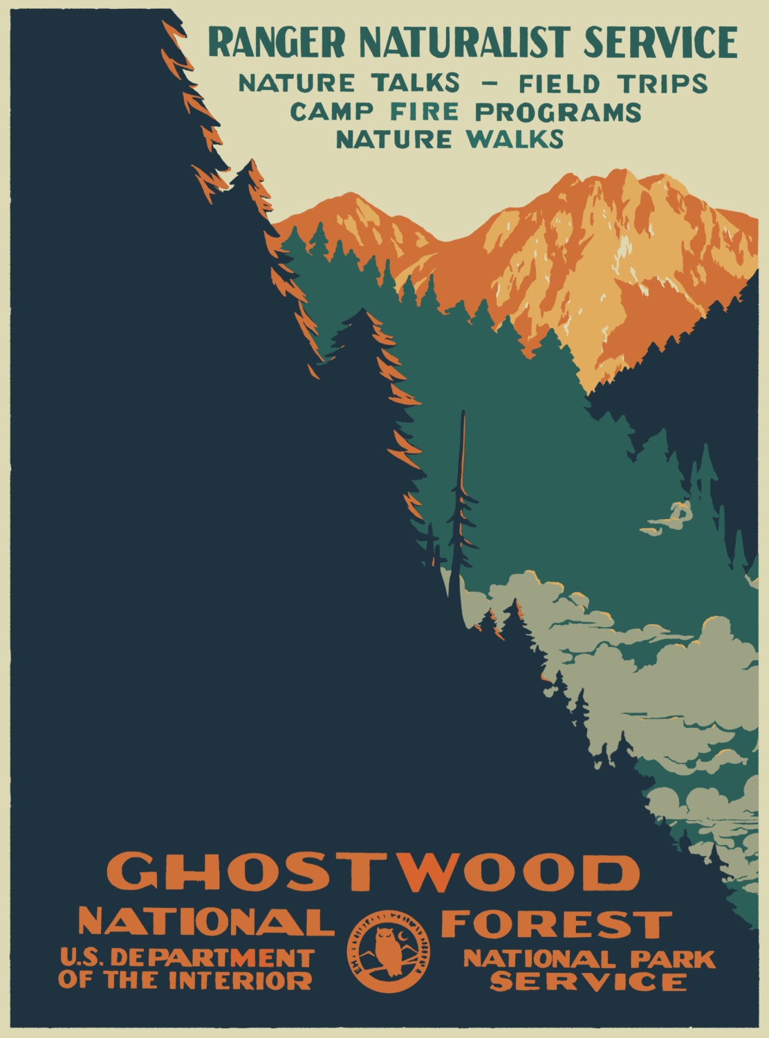 Twin Peaks-inspired Ghostwood National Forest Poster | Etsy