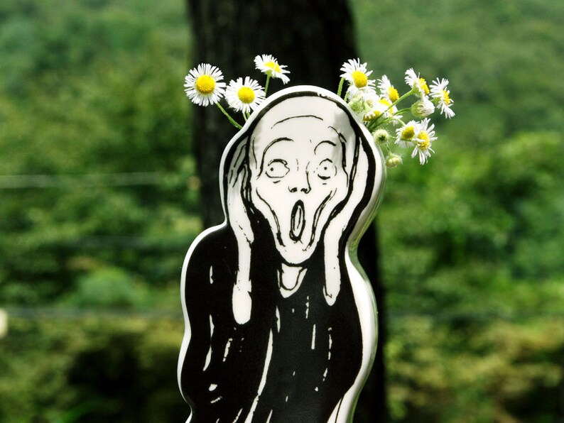 The Scream Single Flower Vase and Pencil Stand Combo Edvard - Etsy