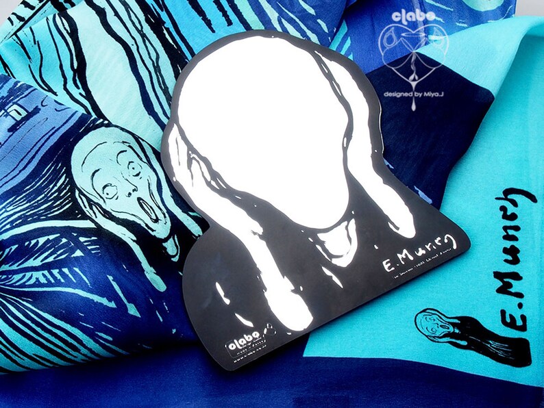 Edvard Munch Shiny Acrylic Mirror:the Scream/self Portrait Mirror ...