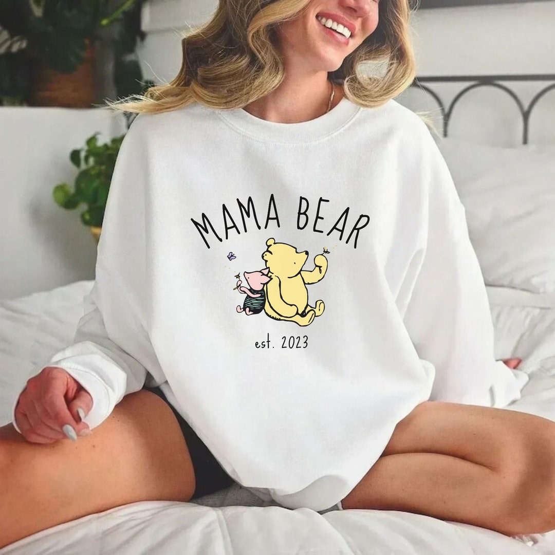 Personalized Mama Bear Sweatshirt Classic Winnie the Pooh Mama Crewneck ...