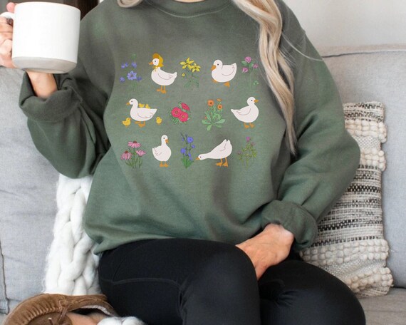Cottagecore Duck Sweatshirt Cottagecore Aesthetic Clothing - Etsy