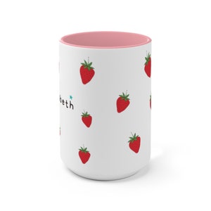Personalized Strawberry Mug Customized Strawberry Mug Strawberry Coffee ...