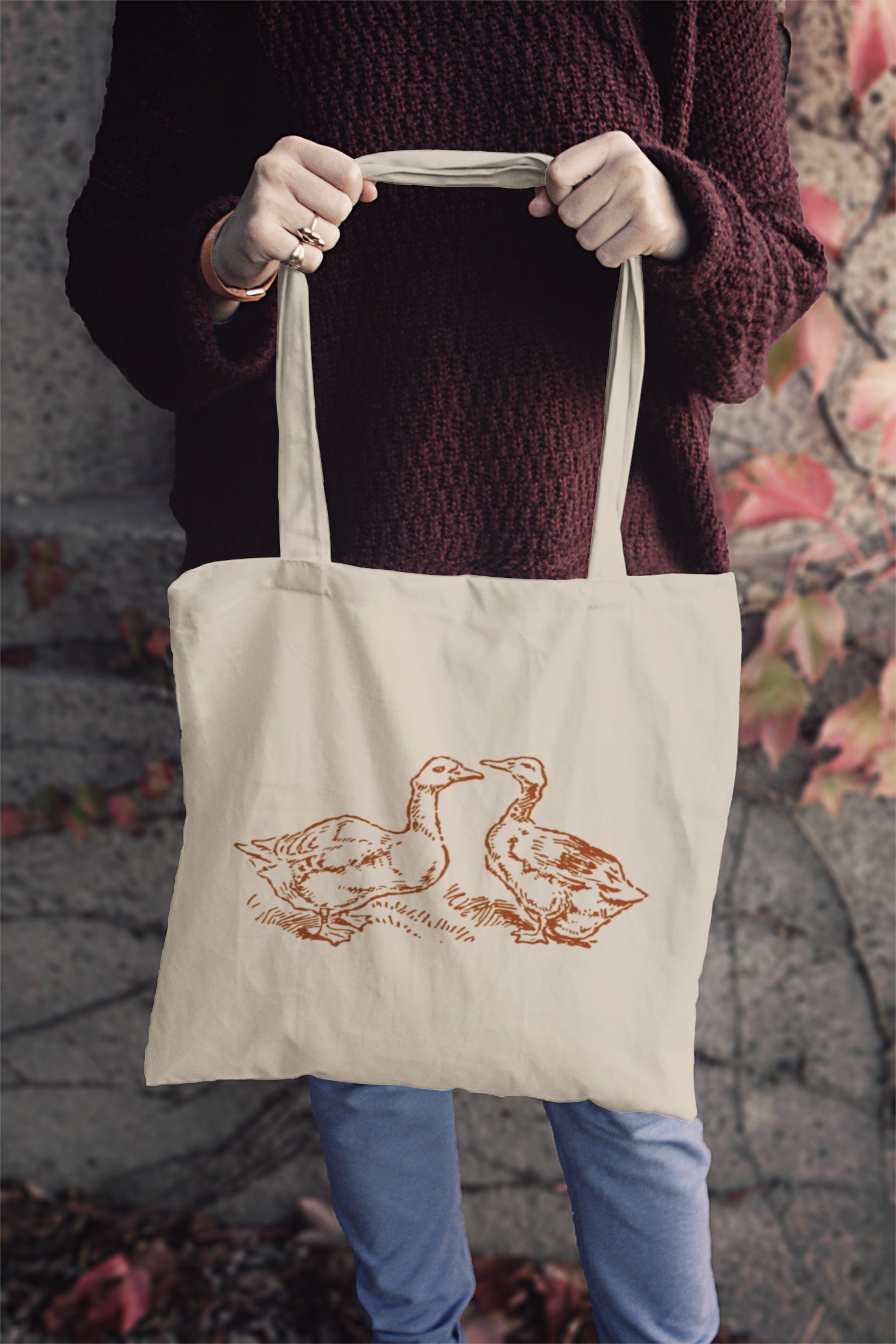 Goose and Gander Tote Bag Cottagecore Tote Bag Aesthetic Cottage Core ...