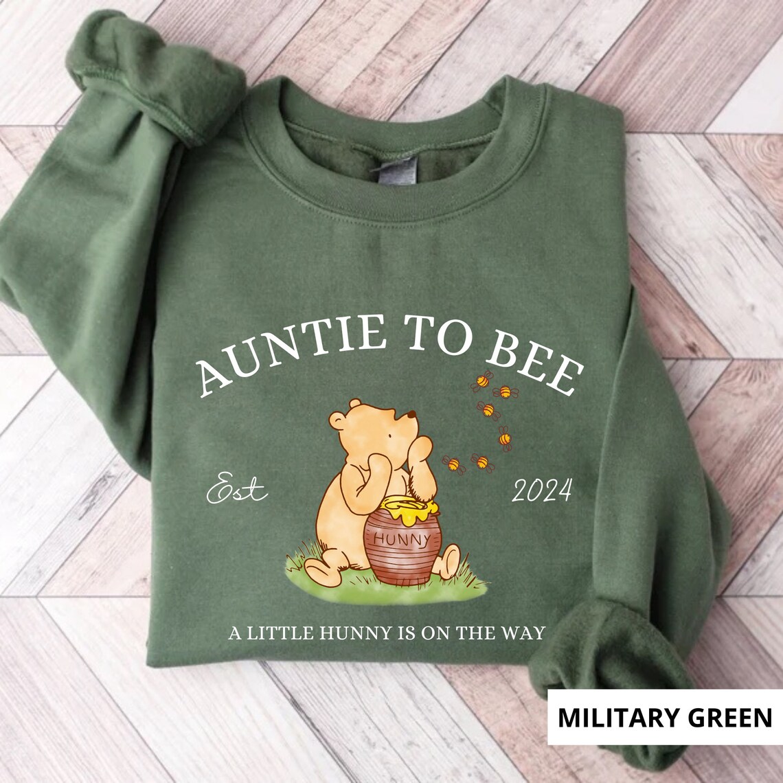 Personalized Aunt to Be Sweatshirt Winnie the Pooh Sweatshirt Gift ...