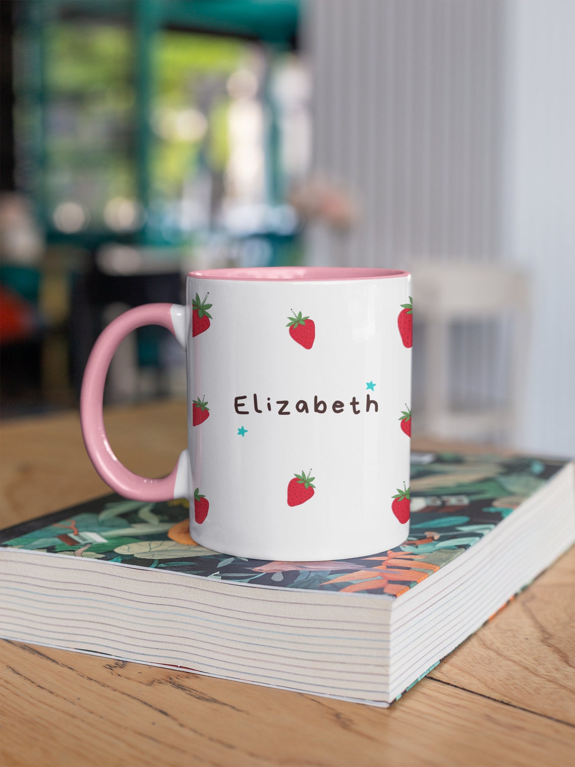 Personalized Strawberry Mug Customized Strawberry Mug Strawberry Coffee ...