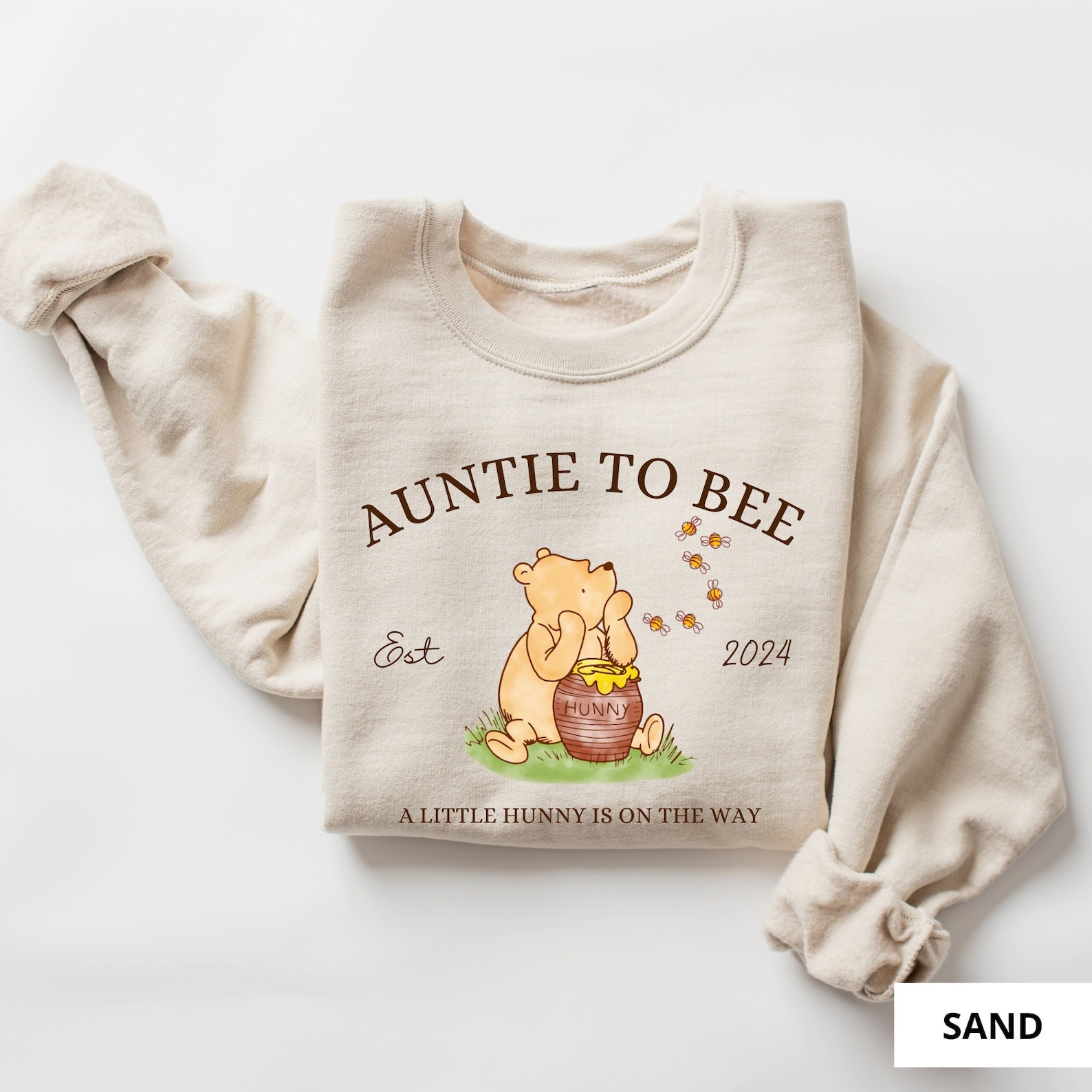 Personalized Aunt to Be Sweatshirt Winnie the Pooh Sweatshirt Gift ...