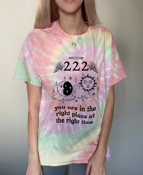 222 Angel Number Tie Dye Shirt Aesthetic Angel Numbers Shirt | Etsy