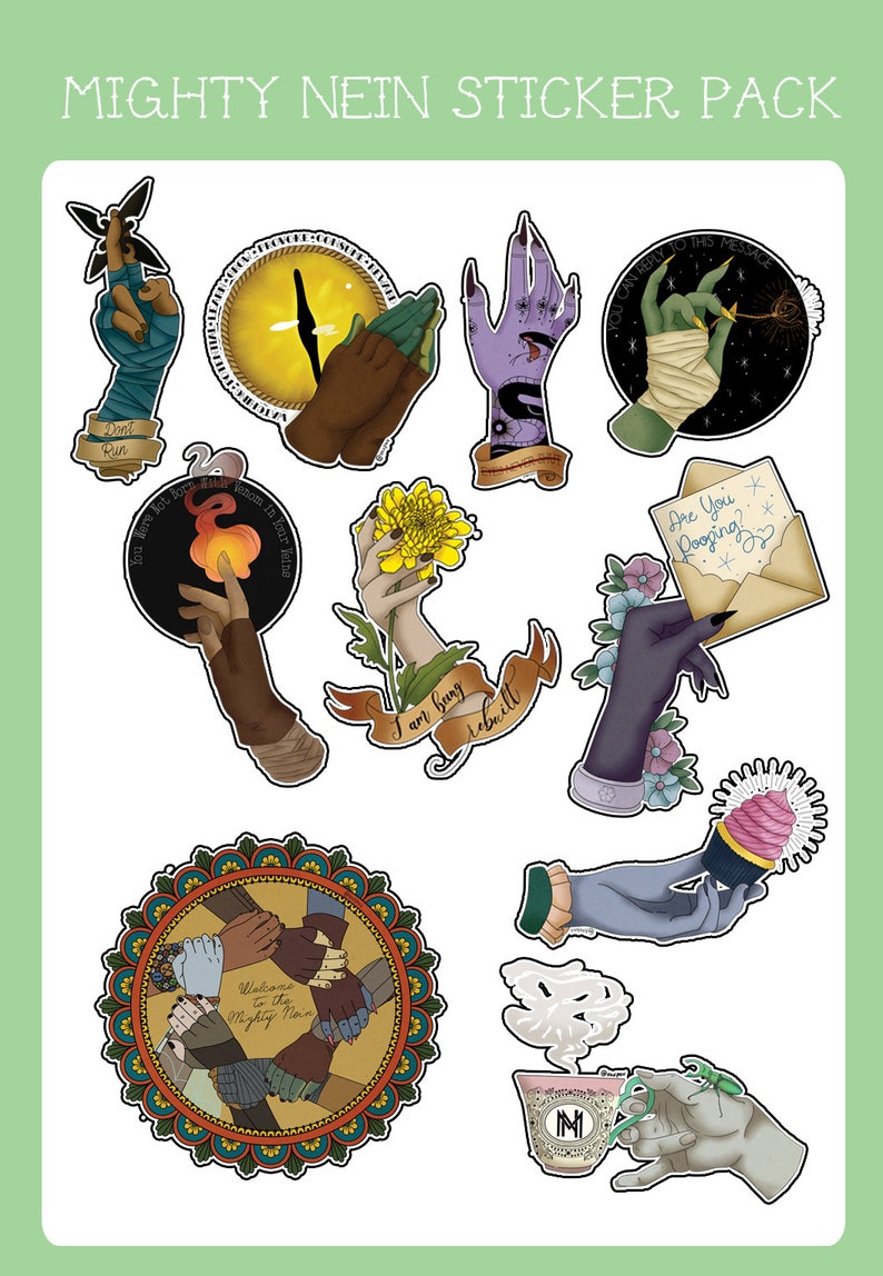Mighty Nein Tattoo Stickers - Etsy