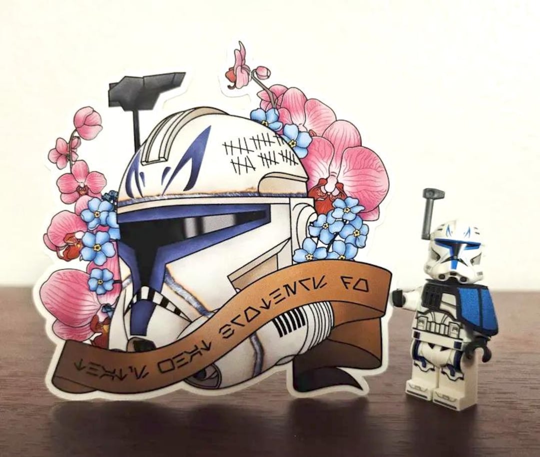 Clone Captain Helmet Sticker - Etsy