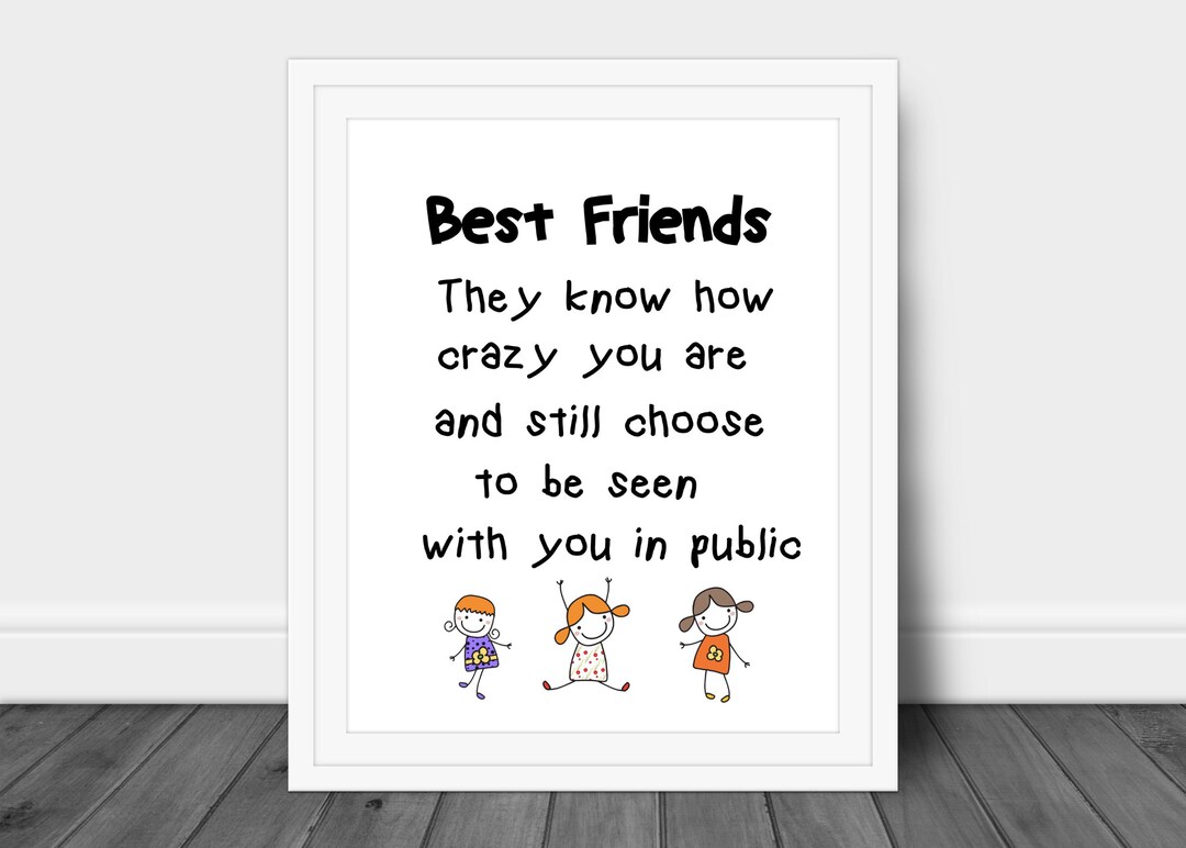 Best Friend Printable, Best Friend Print, Best Friend Gift, Funny Print ...