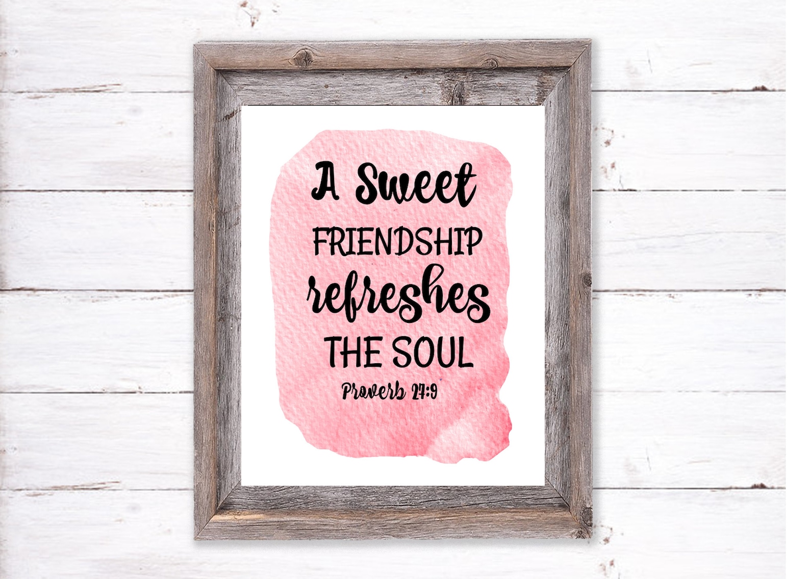Bible Verse Printable, A Sweet Friendship Refreshes the Soul, Proverbs ...