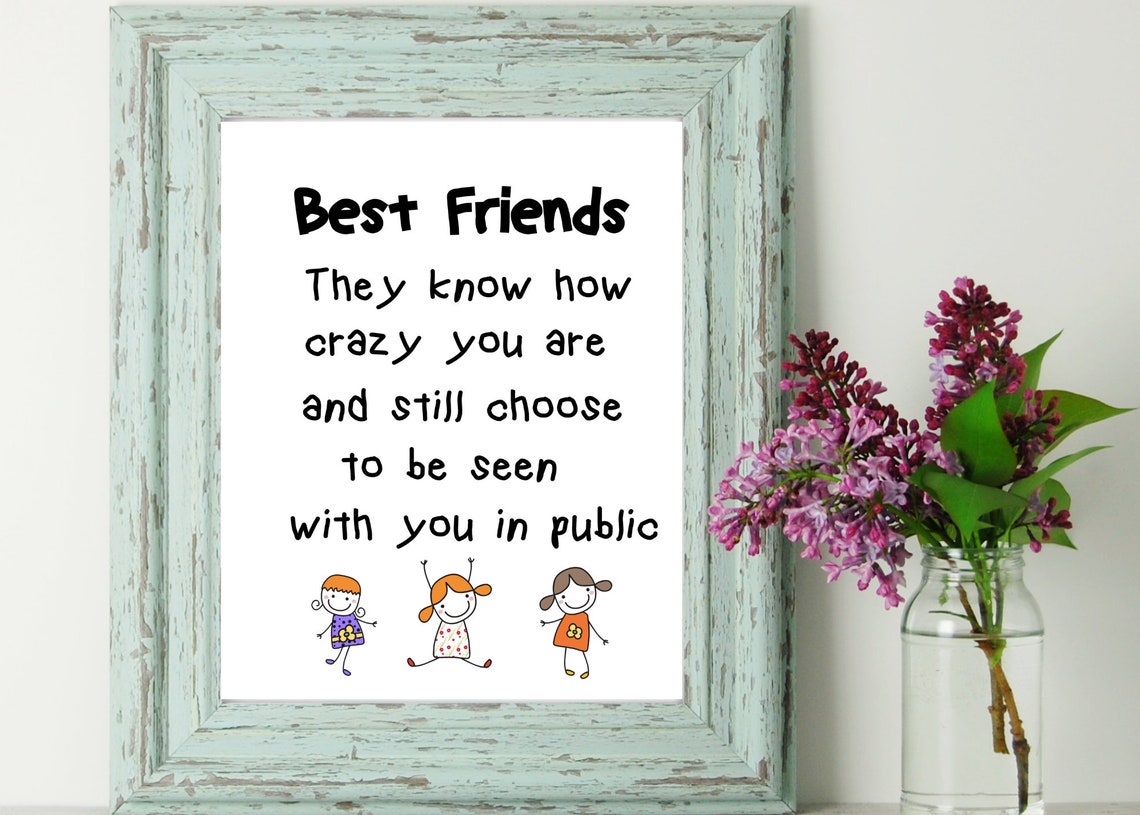 Best Friend Printable, Best Friend Print, Best Friend Gift, Funny Print ...