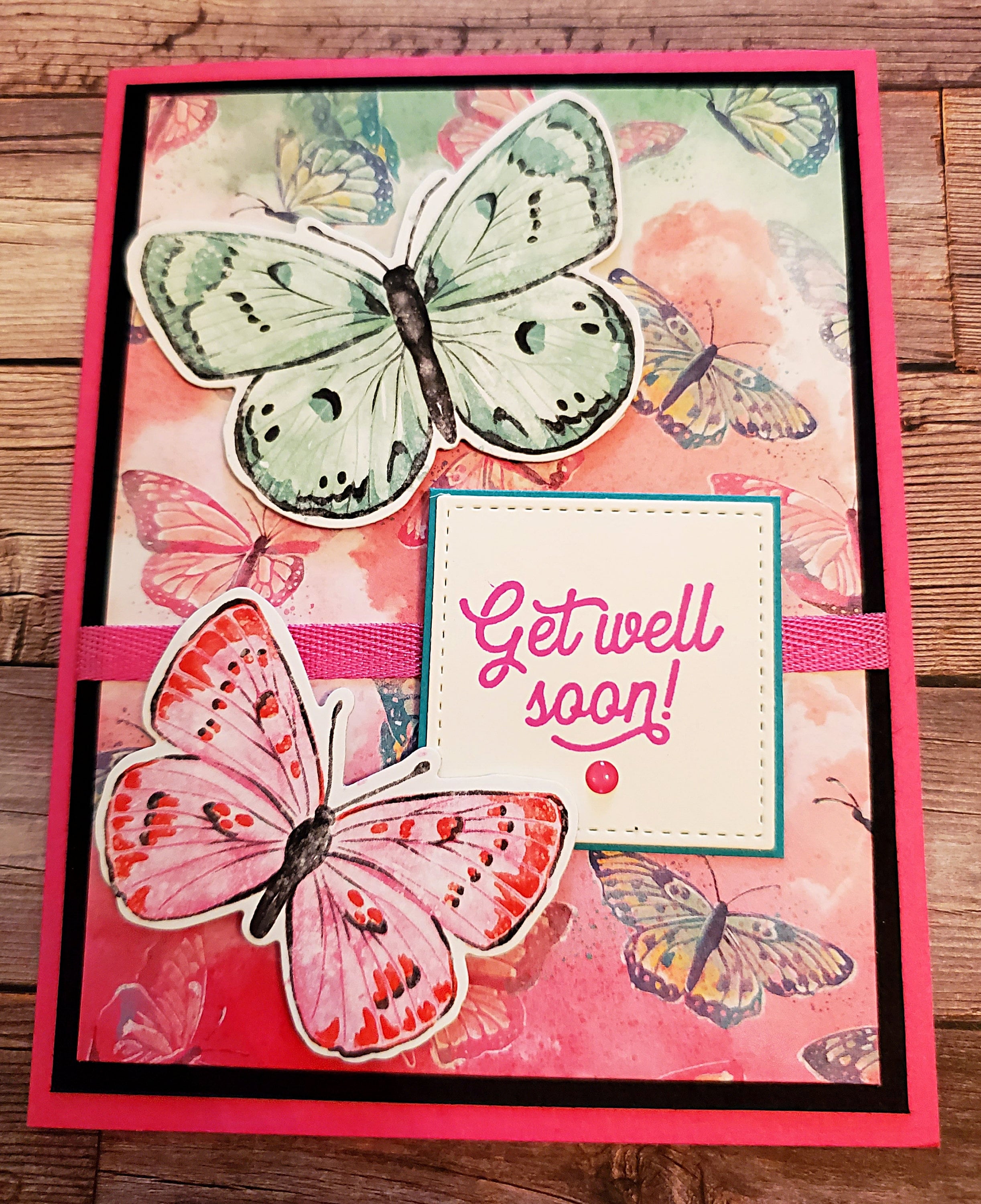 Butterfly Bouquet Get Well Soon Card | Etsy