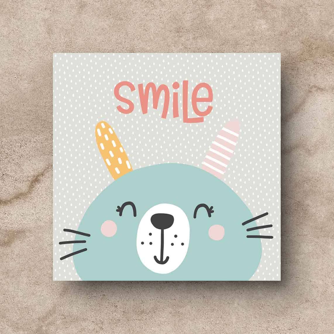 Smile Printed Card - Etsy UK