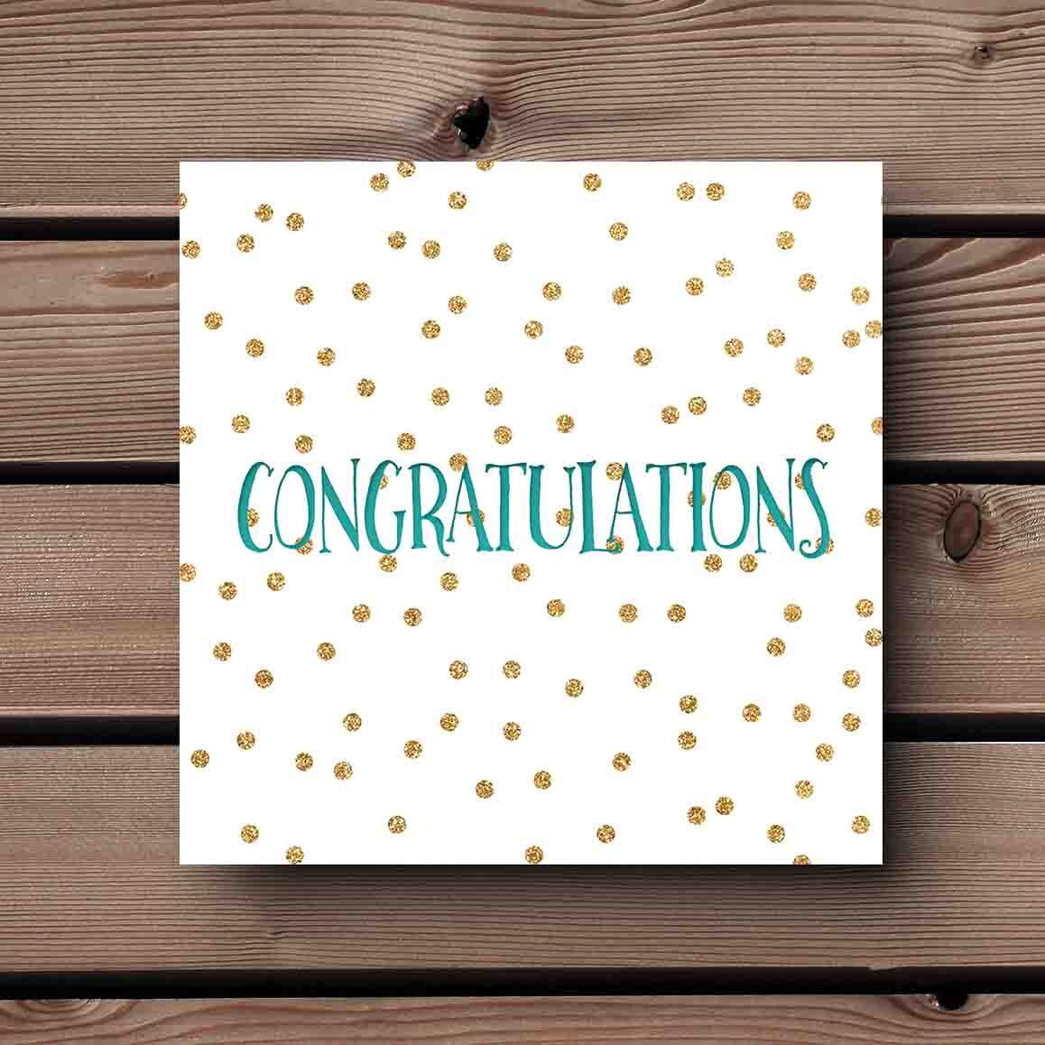 Congratulations Printed Greetings Cards – Variety of Designs ...