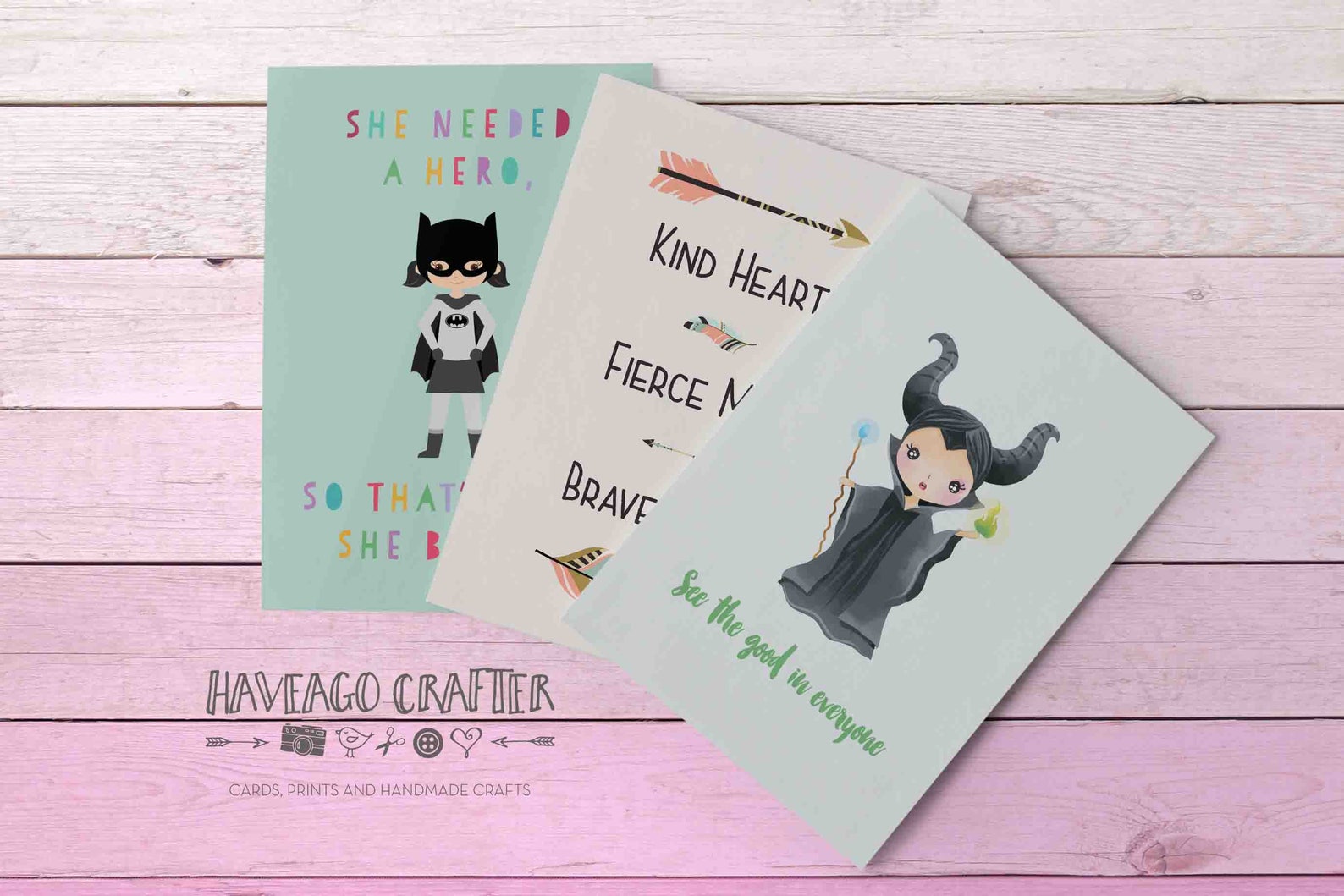 Fun and Inspirational Quote Postcards / Notecards Series 3. She Needed ...