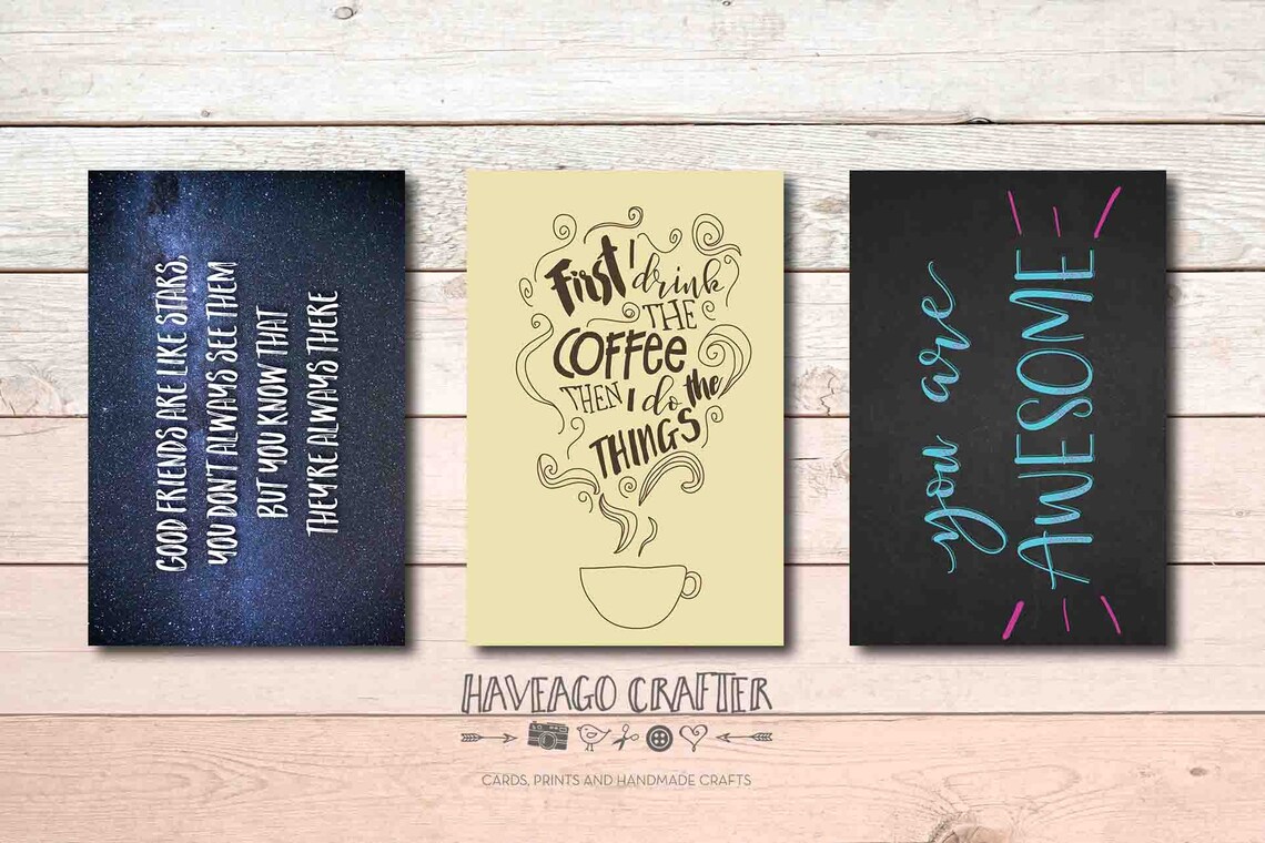 Fun and Inspirational Quote Postcards / Notecards - Series 7. Friends ...