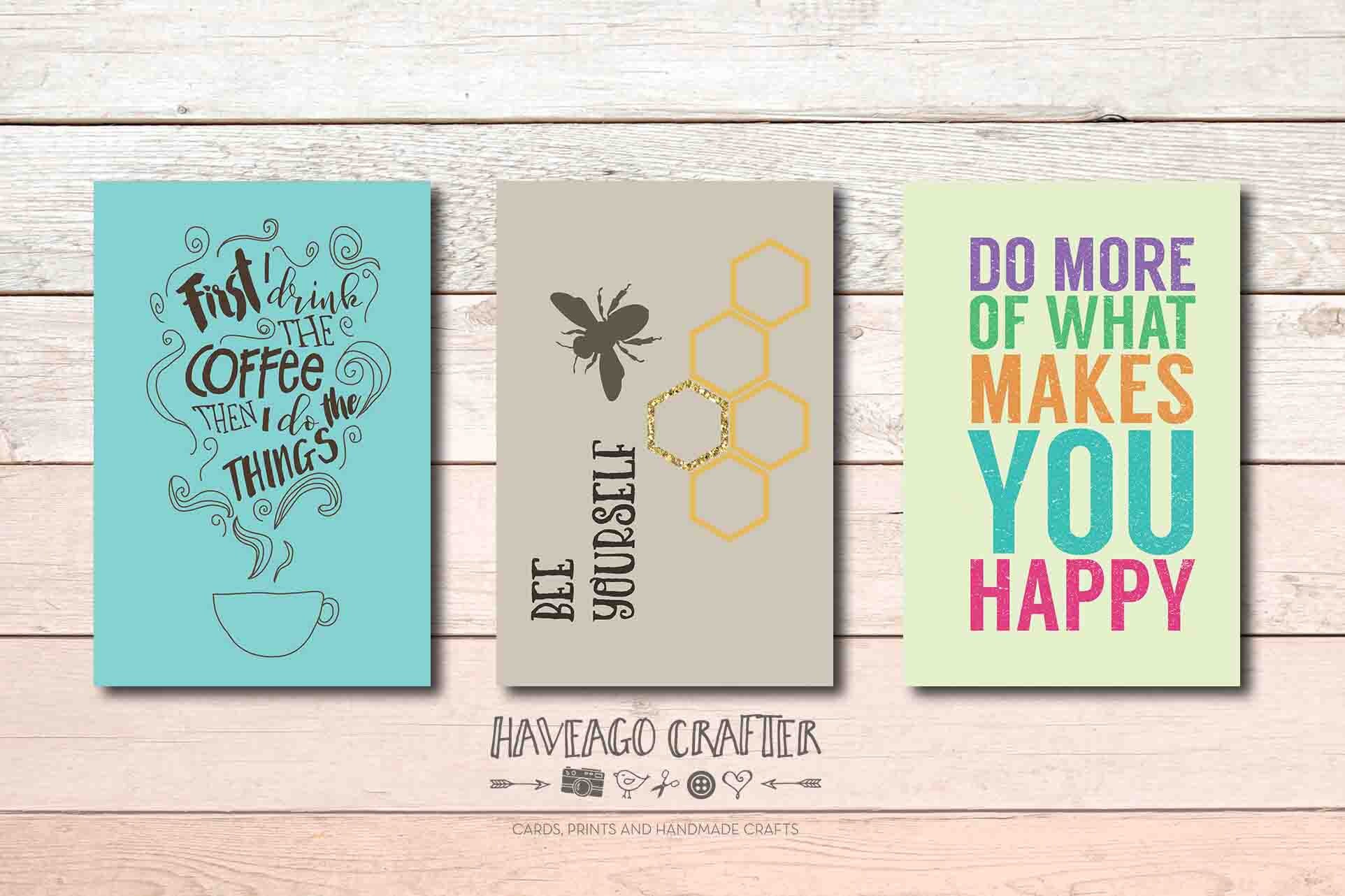 Fun and Inspirational Quote Postcards / Notecards Series 5. First I ...