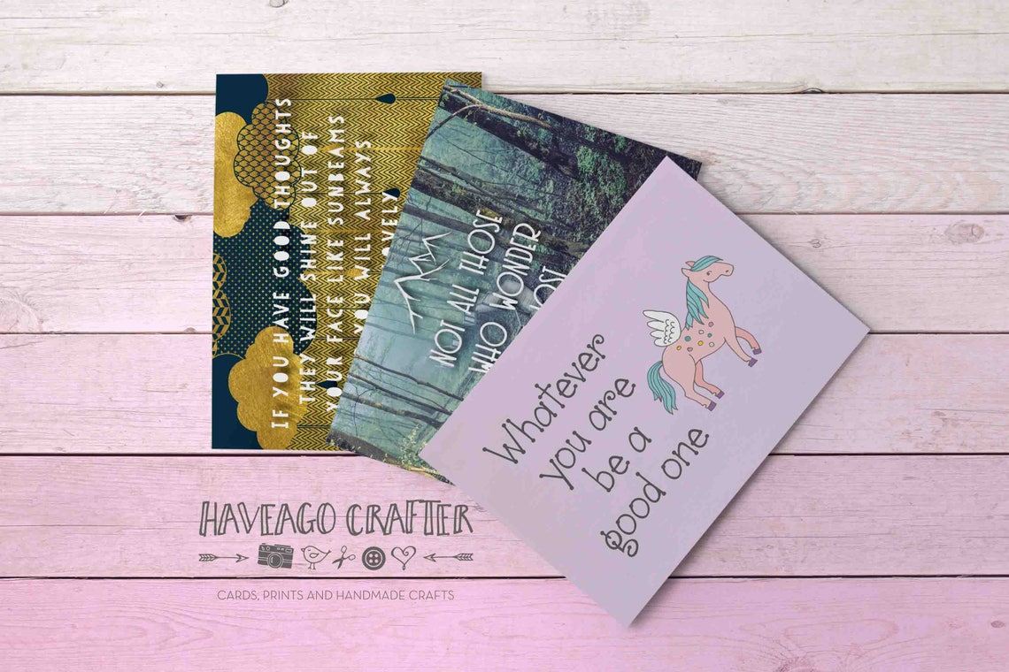 Fun and Inspirational Quote Postcards / Notecards - Series 6. Not All ...