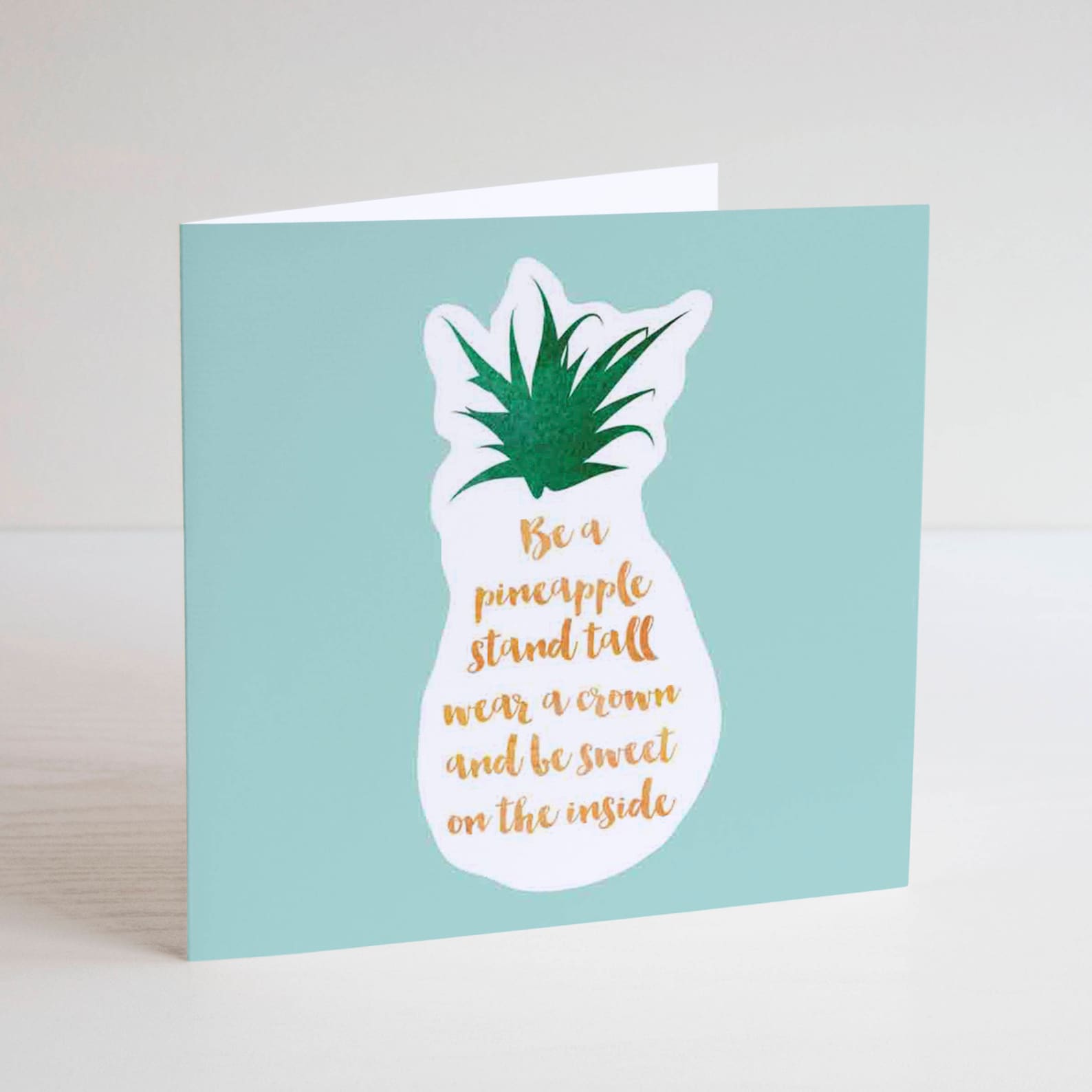 Be a Pineapple Inspirational Quote Printed Greetings Card - Etsy UK
