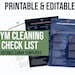 Printable Gym Cleaning Checklist: Editable Canva Template (A4) - Etsy