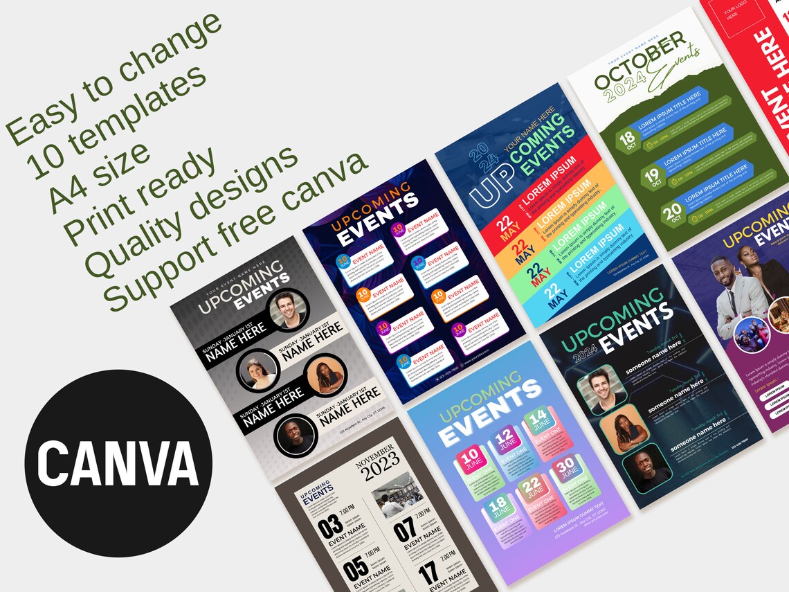 Upcoming Event Templates, Upcoming Event Templates Bundle, Event ...