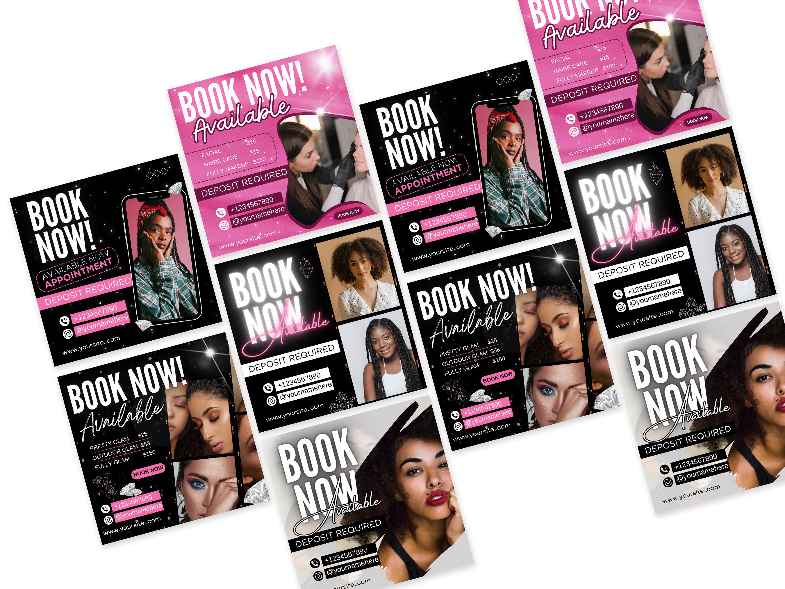 Book Now Appointments Flyer Template, Book Now Template, Instagram ...