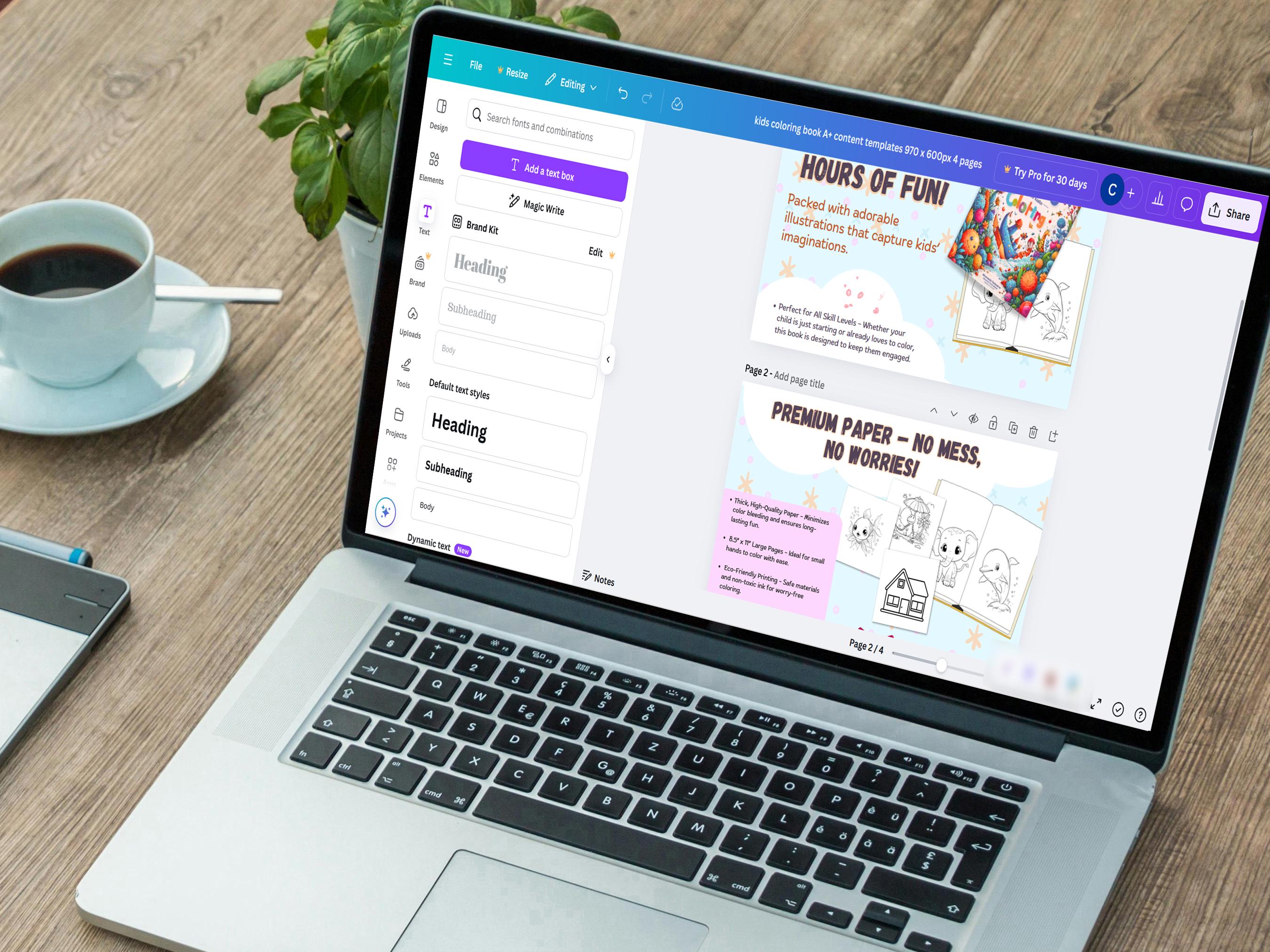 Amazon A+ Content Template for Coloring Book, Kids Coloring Book ...