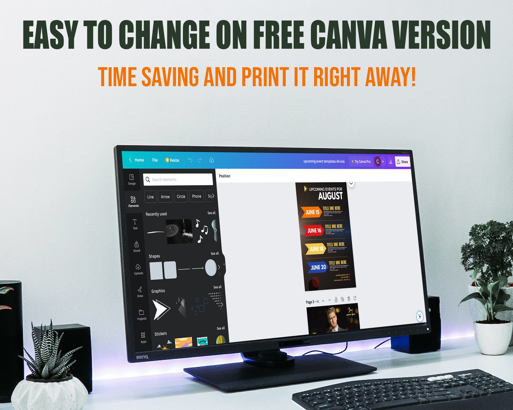 Editable Upcoming Events Templates: Canva Event Posters (digital ...
